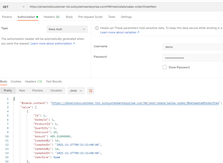How to GET data from my service using Postman? - Hubway Connect